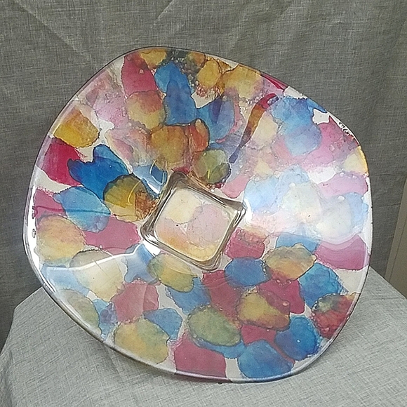 Source Unknown | Accents | Beautiful Large Abstract Multicolor Glass ...